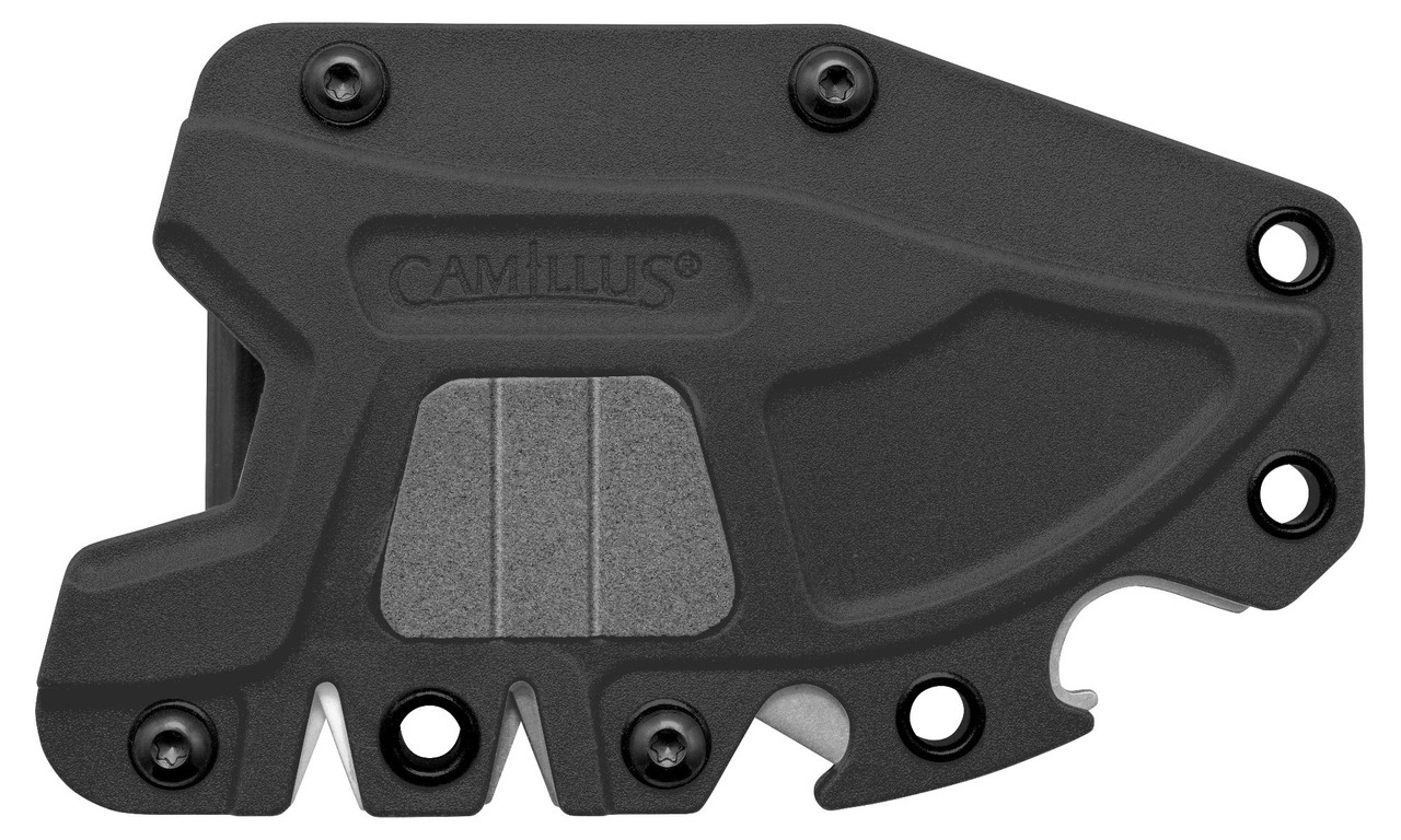 Camillus Comb Black Fixed Blade Knife | Camillus