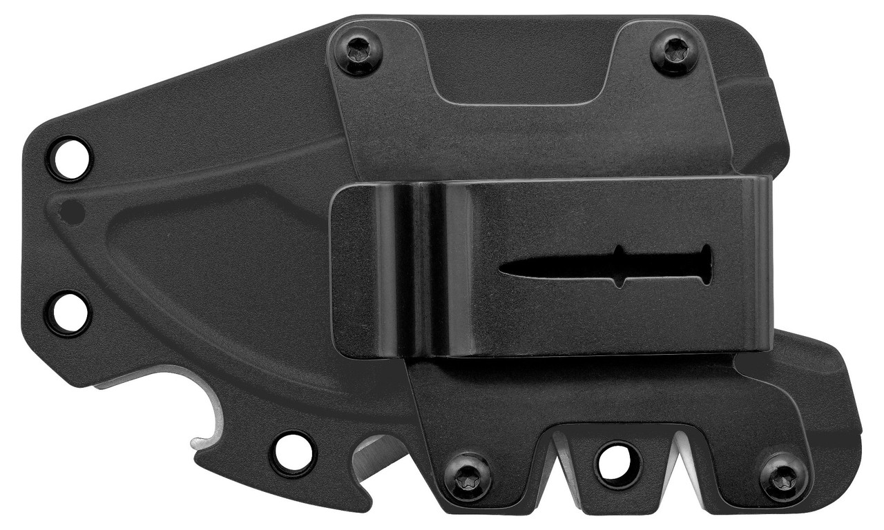 Camillus Comb Black Fixed Blade Knife | Camillus