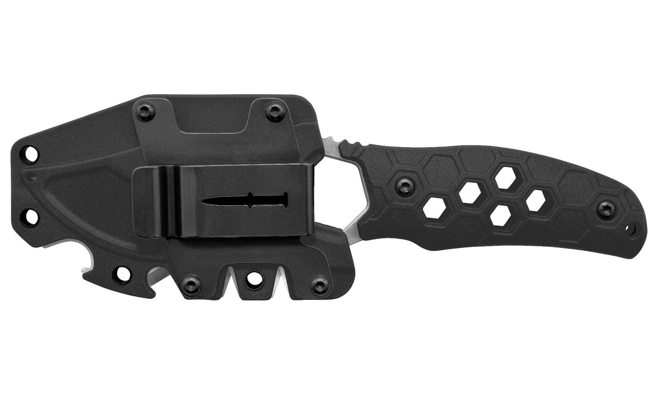 Camillus Comb Black Fixed Blade Knife | Camillus