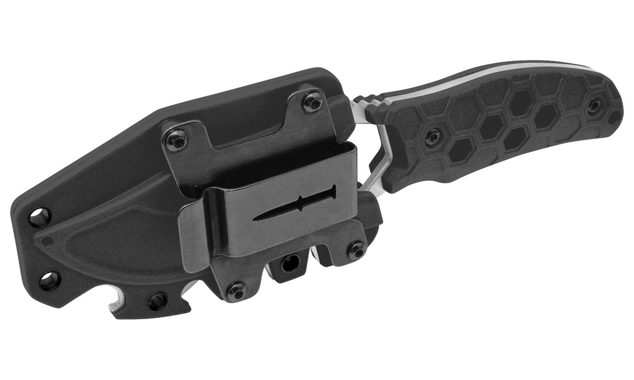 Camillus Comb Black Fixed Blade Knife | Camillus